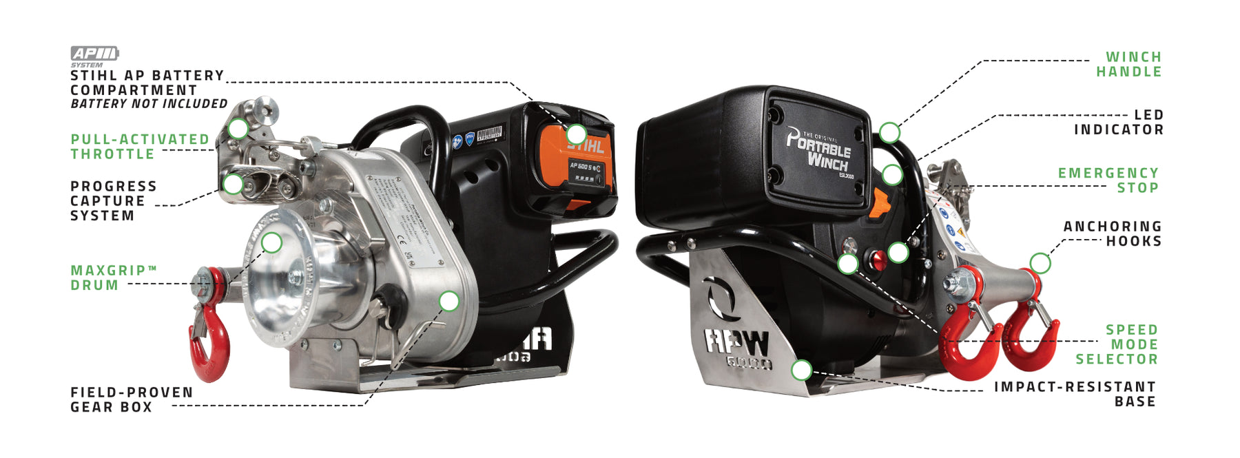 APW6000-3300-lb-battery-powered-winch – Portable Winch USA