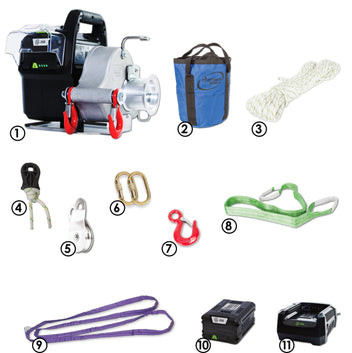 PCW3000-Li Battery-Powered Pulling Winch – Portable Winch USA